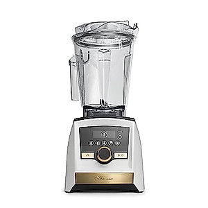 Vitamix A3500 Ascent Series Smart Blender, Professional-Grade, 64 oz. Low-Profile Container, White with Gold Accents