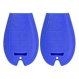Keyless2Go Replacement for New Silicone Cover Protective Cases for Key Fobiks with FCC M3N5WY783X IYZ-C01C - Blue - (2 Pack)