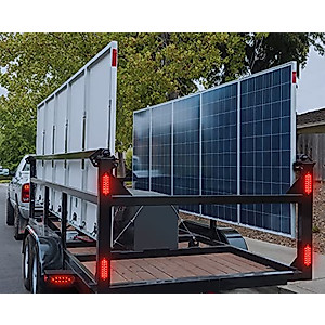 LINKITOM Oval Aluminum Housing Ultra Slim Trailer Lights, 24-LED Brake Turn Signal Side Marker Tail Lights for Boat Trailer Truck RV[Surface Mount] [DOT Certified] [IP67]