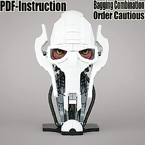 MOCBUILDING Easter Basket Stuffers, Room Decor, Easter Gifts for Kids, General Grievous Helmet Model Blocks Toys for Boys 5-7/Adult Brithday Easter Gifts for Kids 8-12 694pcs