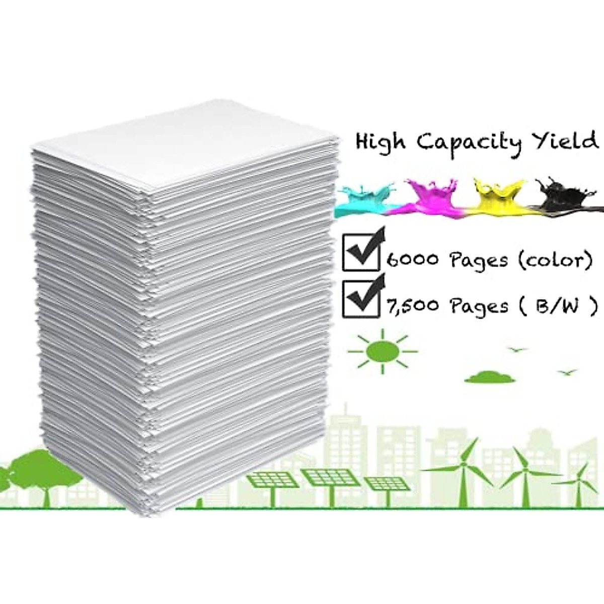 KINOLABS 542 Compatible Ink Bottles Replacement for Epson 542 T542 for Pro EcoTank ET-5800 ET-5850 ET-5880 ET-16600 ET-16650 (1 Black,1 Magenta, 1 Cyan, 1 Yellow, 4 Pack)