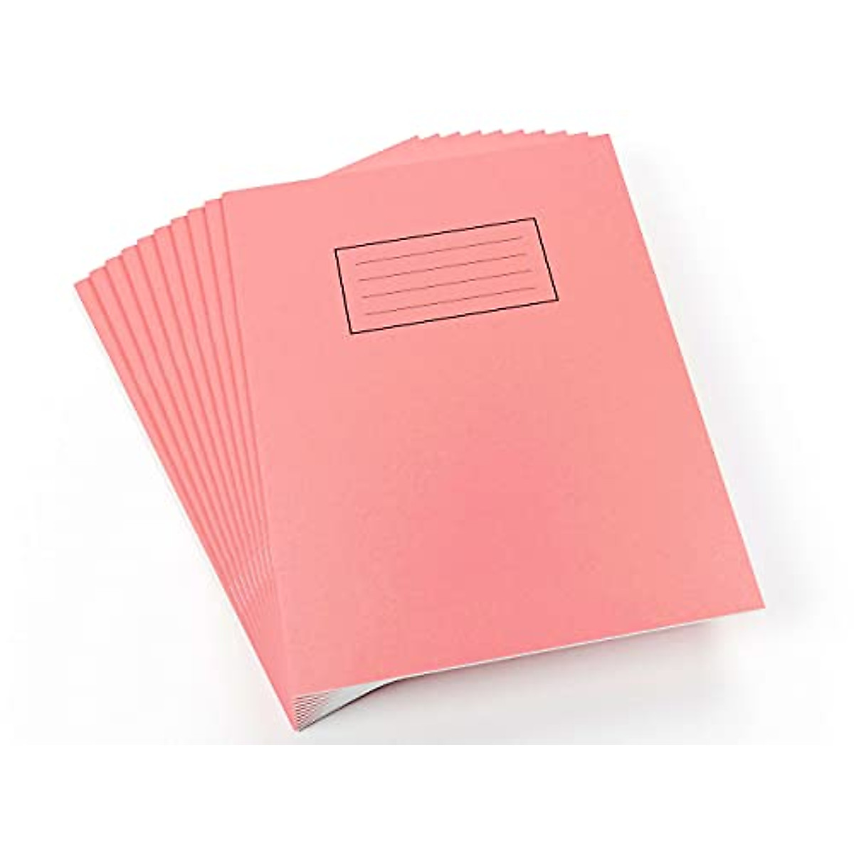 Silvine Exercise Book Plain 75gsm 80 Pages 229x178mm Pink EX112 [Pack of 10], 9x7