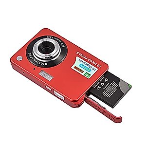 Shanrya Digital Camera, 8X Zoom High Definition 2.7in LCD Stable Performance Camera 720P Resolution for Party for Travel for Home(red)