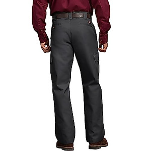 Dickies Men's Relaxed Straight-Fit Cargo Work Pant, Black, 34W x 30l