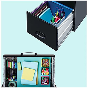 Hirsh Industries Space Solutions 18" D 3 Drawer Mobile Metal File Cabinet Yellow/Goldfinch