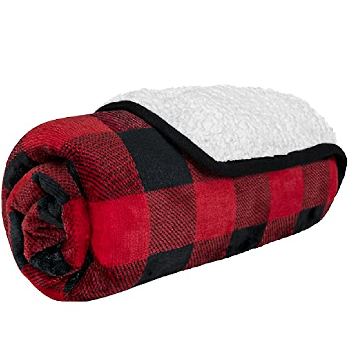 PetAmi Waterproof Dog Blanket Sherpa Fleece, Pet for Small Medium Dogs, Reversible Large Cat Throw Bed Couch Sofa Furniture Protector, Soft Plush Microfiber (Small 24x32, Check Red) Checkered Red
