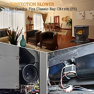 Adviace 812-3370 Convection Blower Fan for Quadrafire Classic Bay 1200 FS Pellet Stove, for Quadra-Fire Classic Bay CB1200 Freestanding Model