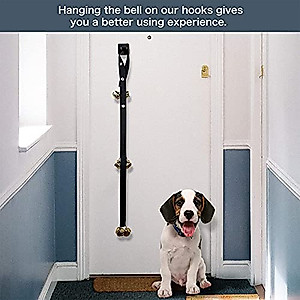 Luckyiren Upgraded Puppy Bells Dog Doorbells for Door Knob/Potty Training/Go Outside-Dog Bells for Puppies Dogs Doggy Doggie Pooch Pet Cat for Dog Lovers-Premium Quality-3 Snaps for Length Adjustment