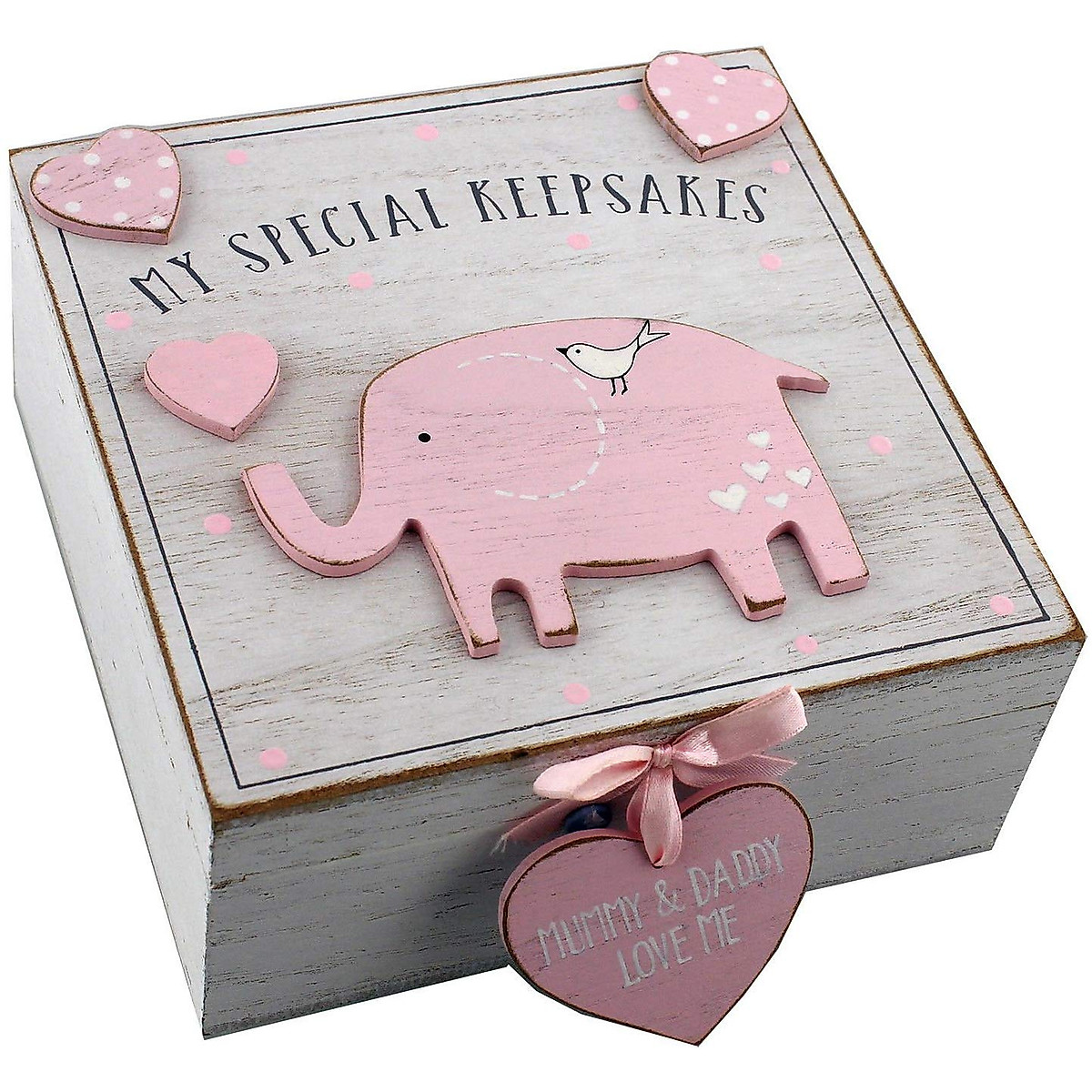 Oaktree Gifts Baby Girl Wooden Memories Keepsake Box Vintage Style …