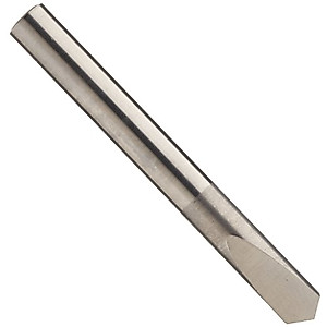 Chicago Latrobe 780 Solid Carbide Spade Drill Bit, Uncoated (Bright) Finish, Round Shank, 118 Degree Conventional Point, 1/4" Size