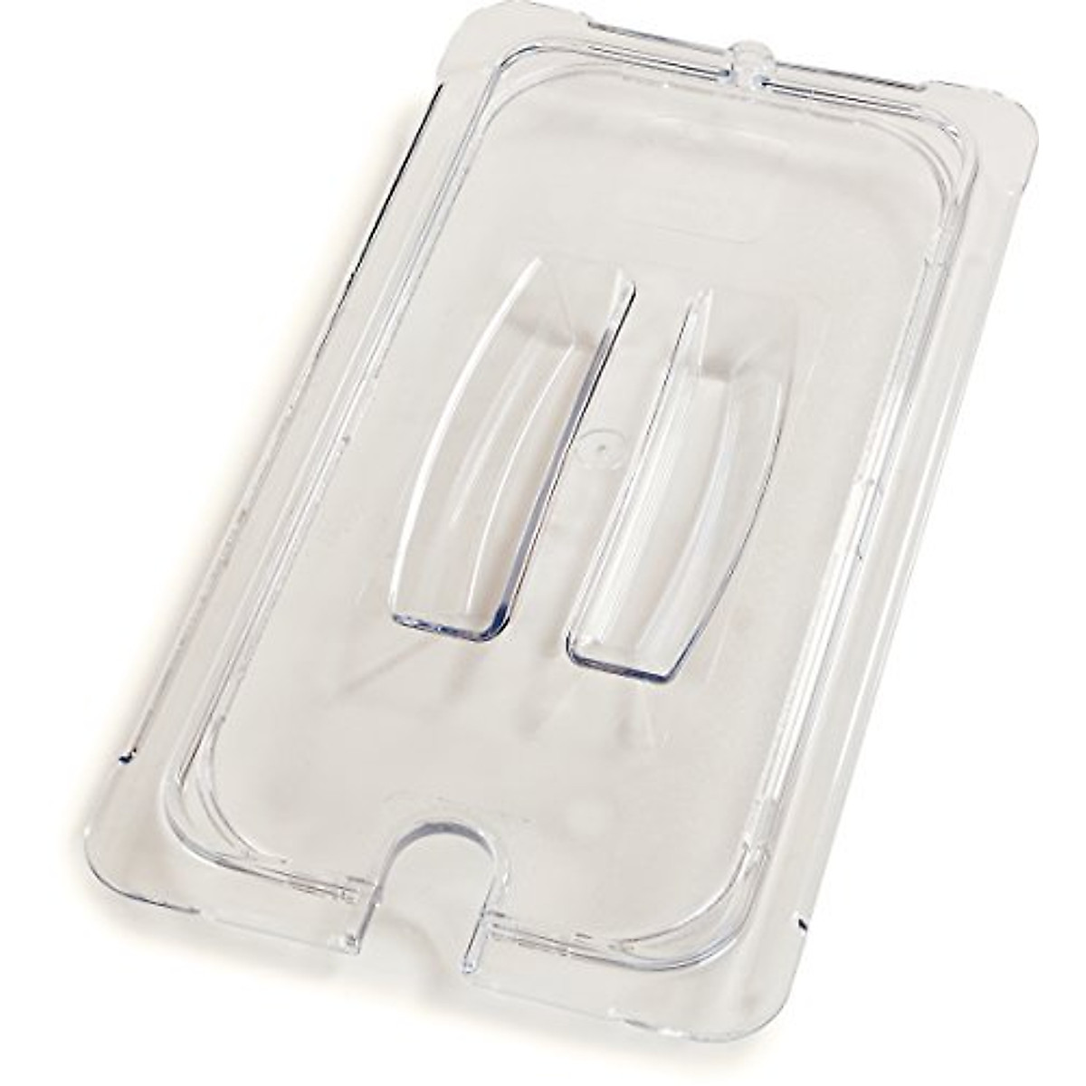 Carlisle FoodService Products 10271U07 StorPlus Third Size Polycarbonate Universal Handled Notched Food Pan Lid, Clear