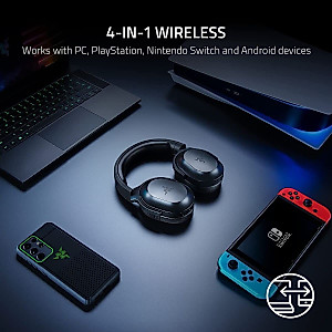 Razer Barracuda X - Wireless Multi-Platform Gaming and Mobile Headset (Wireless USB-C Multi-Platform Connectivity, 250g Ergonomic Design, 40 mm Drivers, 20 Hours Battery Life) Black