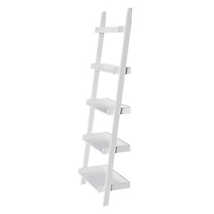 International Concepts 5 Tier Leaning Shelf, White