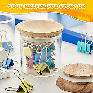 Wooden Lid Yogurt Jar Lids Round Wood Canning Lids Decorative Wood Lid Compatible with Yoplait Oui Lids for Home Kitchen Hotel Restaurant Yogurt Jars(8 Pack)