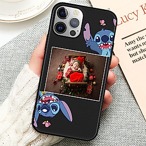 Personalized Picture Customized Phone Case for Samsung Galaxy A40 Case 5.9", Cute Anime Cartoon Custom Photo Silicone Cover Gift for Women Girls Men Boys Family, Design Your Own SamsungA40 Funda,Black