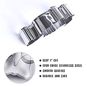 Sursurprise 8 Pack Cookie Cutters Themed of Cartoon Mouse, Stainless Steel Sandwich Cake Cutter Set Baking Molds