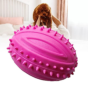 ZYLLZY Pet Rugby Balls, Bite Resistant Teeth Grinding TPR Interactive Dog Chewing Toy, Dog Rugby Balls Toy for Puppy Small Medium Large Pets