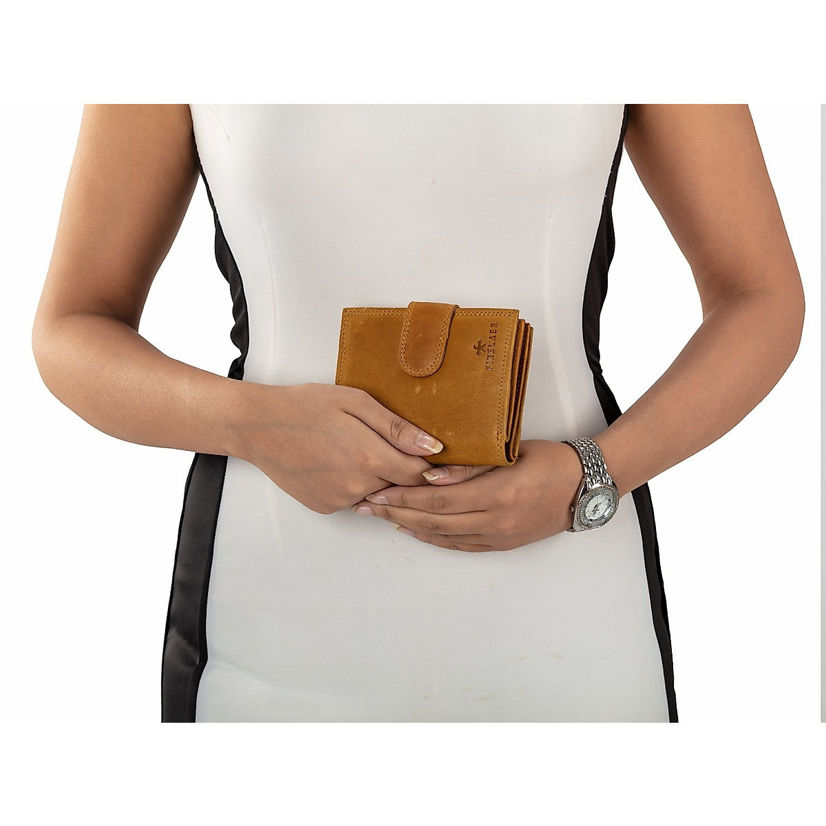 FINELAER Designer Leather Womens Wallet Purses