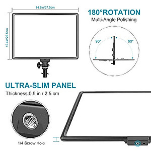 Neewer Super Slim LED Video Light Soft Lighting 40W 3200K-5600K CRI95+ Dimmable LED Panel with LCD Display