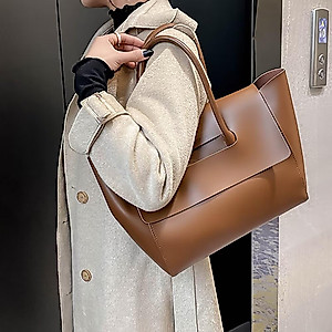 EDIWER Tote Handbag for Women Casual Work Bag Water Resistant Top Handle Bag Large Capacity Shoulder Satchel for Travel