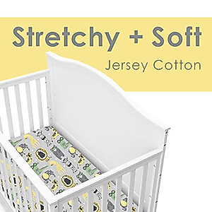 GROW WILD Crib Sheets for Boys | Baby Crib Sheets (3 Pack), Safari Crib Mattress Sheet or Toddler Bed Sheet, Elephant Baby Sheet