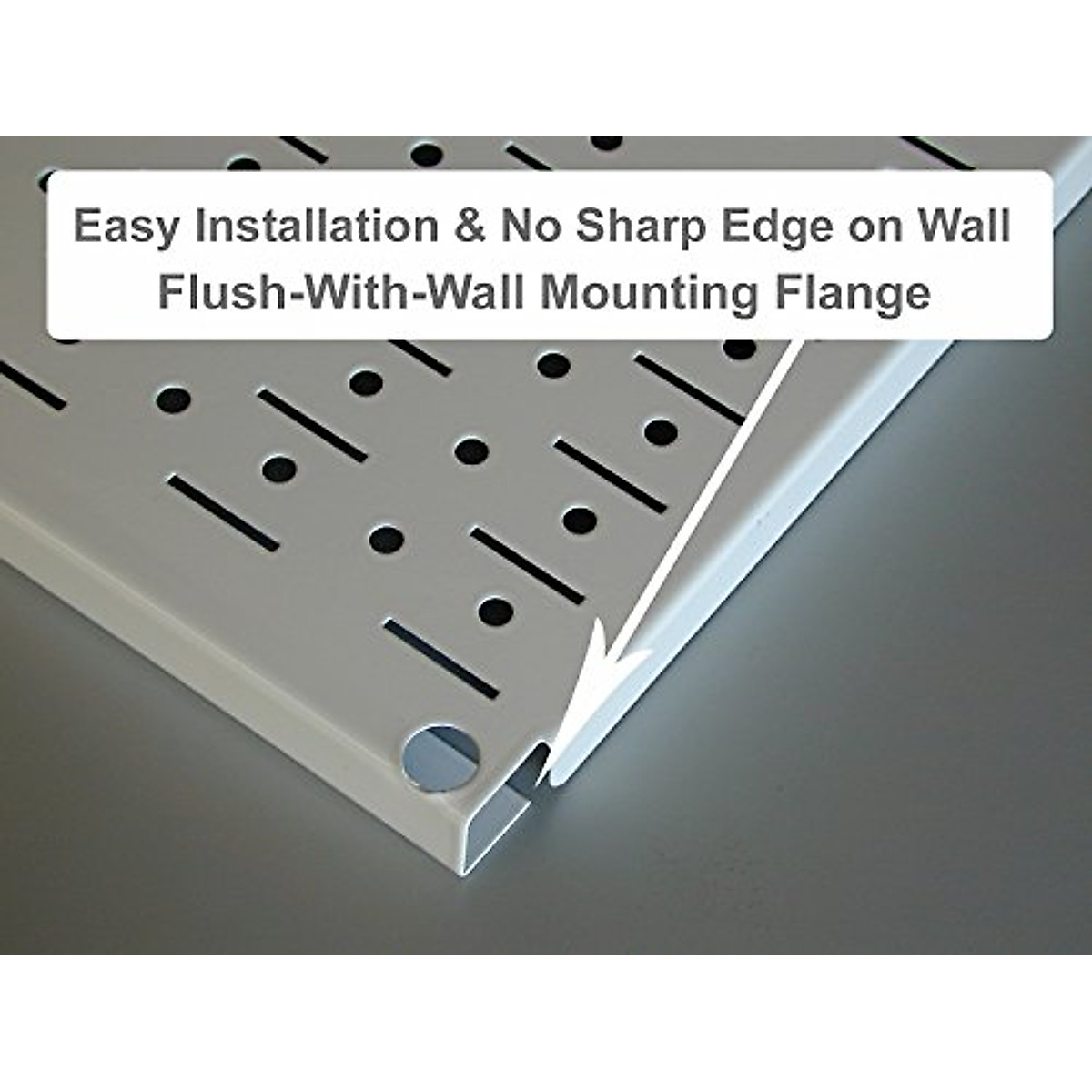 Wall Control Pegboard Rack Home & Garage Tool Storage & Organization White Metal Pegboard Pack - Two 32-Inch x 16-Inch White Steel Peg Board Panels