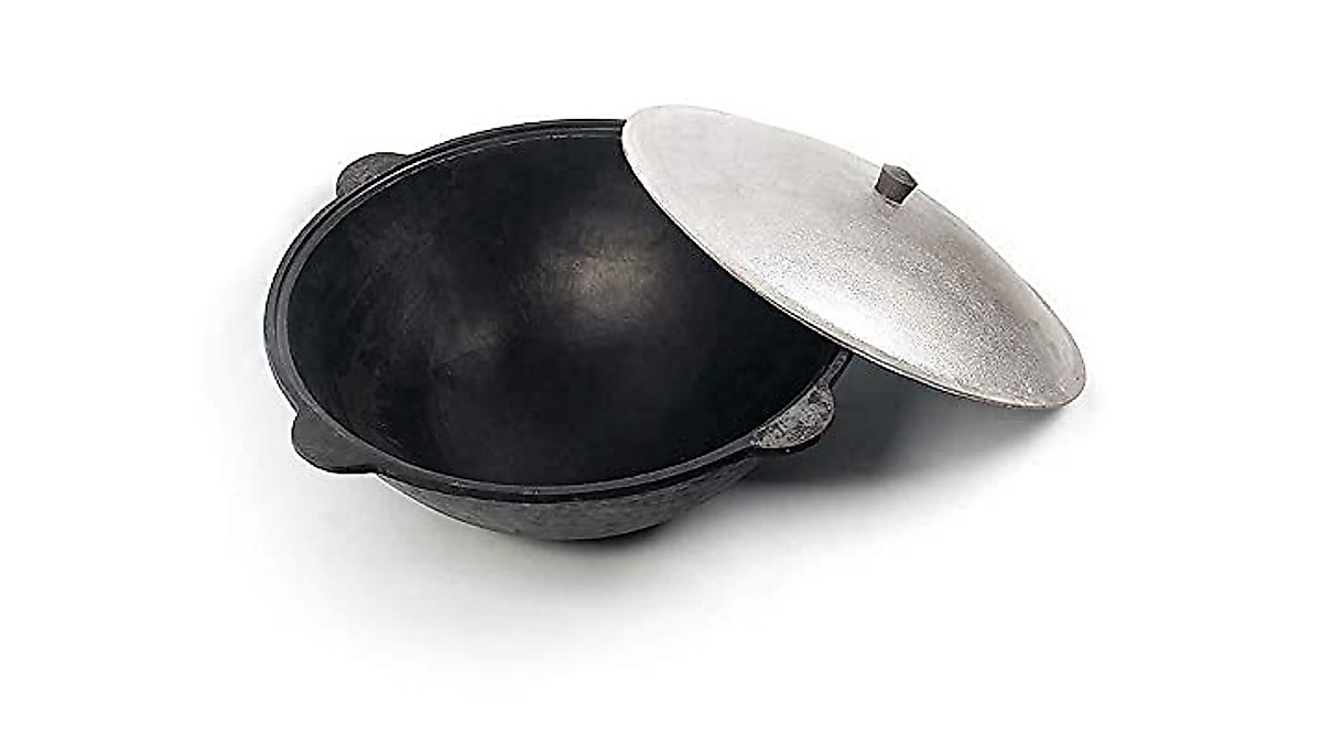 Free2Buy 22L Cast Iron Kazan Pot for Perfect Plov Cooking
