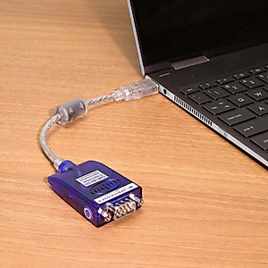 GearMo Windows 7, 8 and 10 Compatible USB Serial Adapter FTDI Chip RS232 DB-9 920K with TX/RX LED