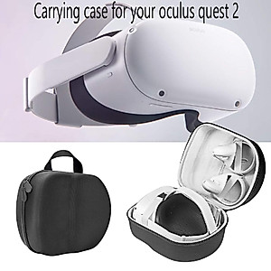 Hard EVA Carrying Case for Oculus Quest 2VR Headset and Accessories, All-in-oneVR Gaming Headset Storage Bag Box Travel Carrying Case Portable (Black)