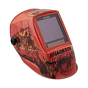 Jackson Safety Premium Graphic Welding Hood with ADF - Ultra Lightweight Auto Darkening Welding Helmet - ANSI Z87.1 (Multiple Styles)