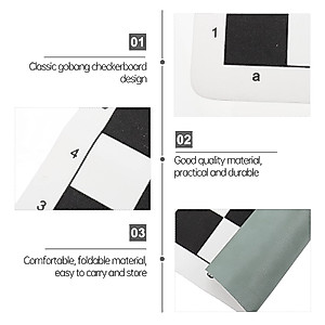 FOMIYES Board Game Table Mat 2pcs Roll Up Chess Board Portable Classic International Chess Board Mat Tournament Chess Sheet for Home Outdoor Picnic Board Game Mat