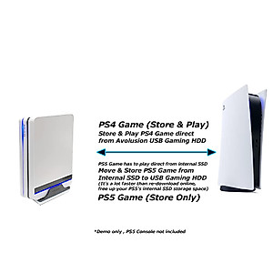 Avolusion PRO-X (White) 2TB USB 3.0 External Gaming Hard Drive for PS5 Game Console - 2 Year Warranty