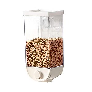 Wall-mounted grain container dispenser, dry food dispenser, used for dry food, nuts, candy, beans, cat food, dog food (1500ML)