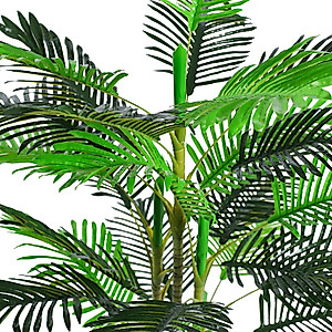 4.3 Feet Artificial Palm Plant Tree with 29 Trunks Faux Tree and Pot for Home Office Decoration…