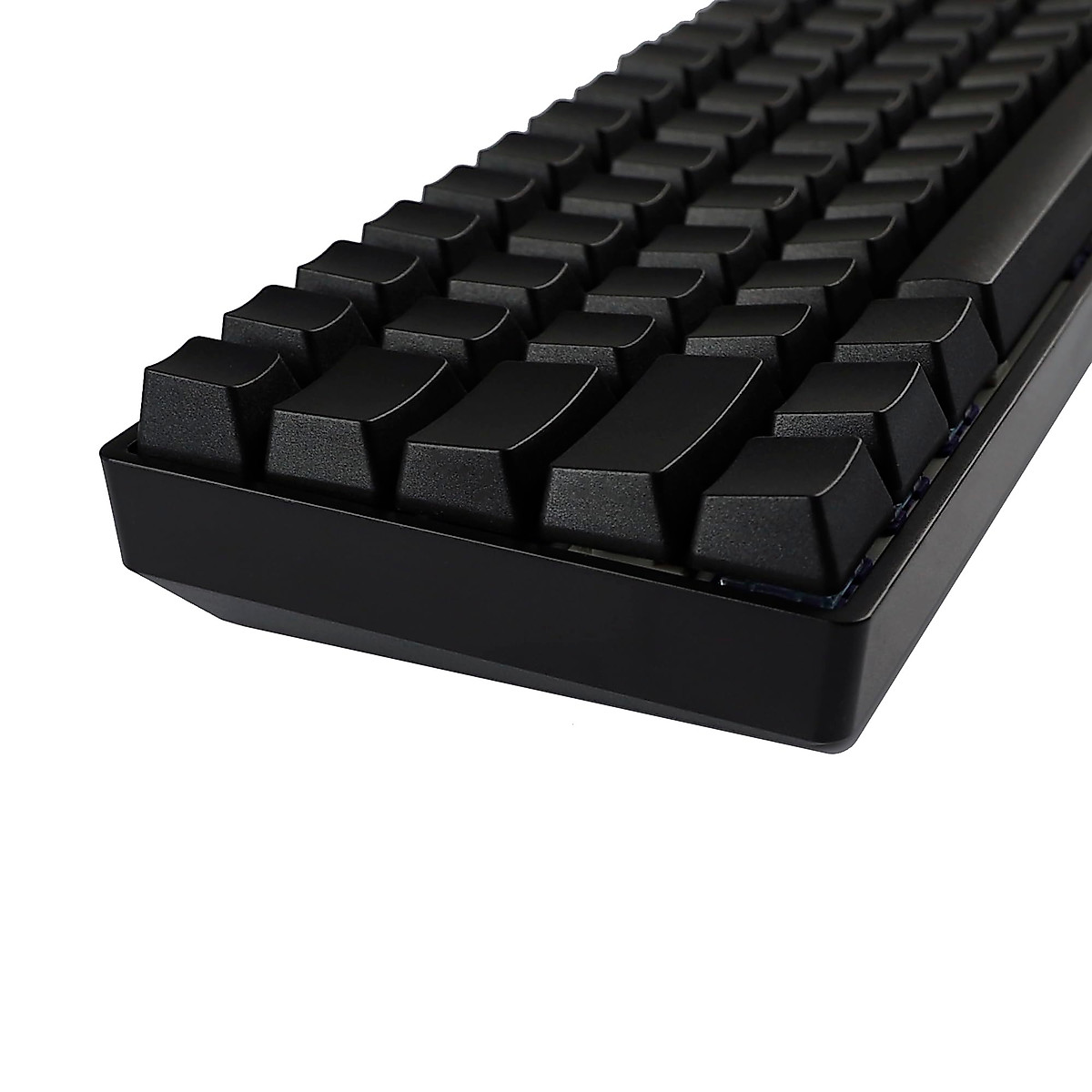 YMDK Blank Thick PBT OEM Profile 61 ANSI Keycaps for MX Switches Mechanical Keyboard (Black)(Only Keycap)
