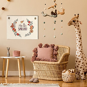 2Pcs Blank Printing Wall Banner, Canvas Hanging Flags, Wall Sign Decor for Bedroom, Baby Nursery and Playroom.（beige）