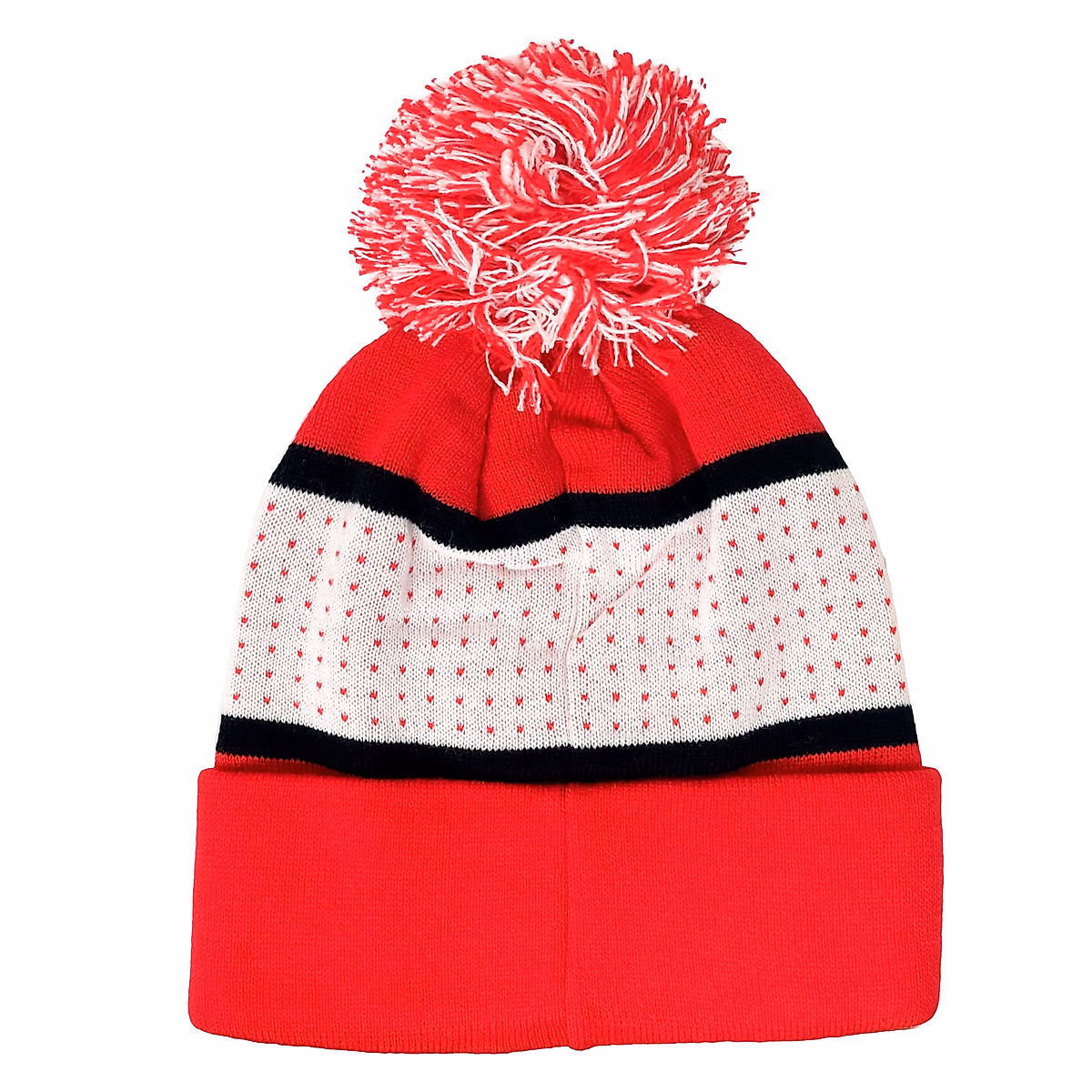 Country Winter Hat, Adult Knit Warm Hat Casual Active Sports Pom Soccer Beanie (Canada) Red