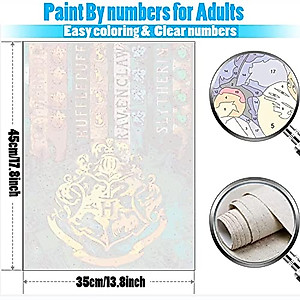 HOIYLDS Paint by Numbers for Adults - DIY Paint by Number for Adults Beginner Easy Acrylic Watercolor Number Painting Canvas Arts for Adults, Oil Painting Paint-by-Number Kits 16x20inch