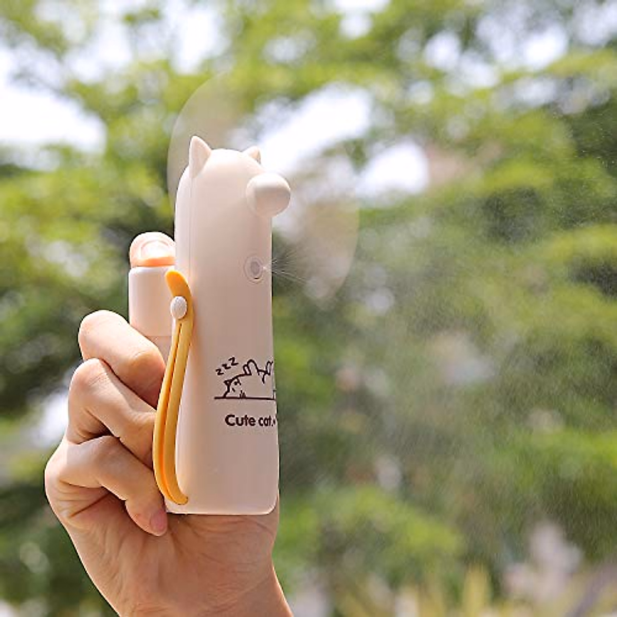 CABF Handheld Fan,Rechargeable USB Fan,Misting Fan,Portable with Spray Bottle, Bring Cool Summer. (White)…