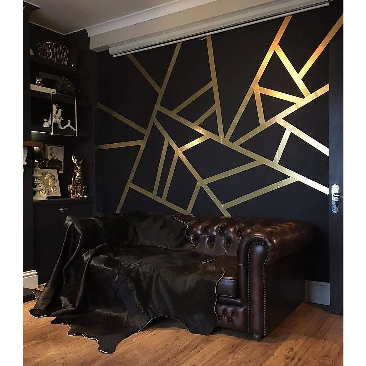 NGF Real Cowhide Rug Leather Cow Skin Exotic Black 5 x 5 Large Brazilian Cow Hide Rugs