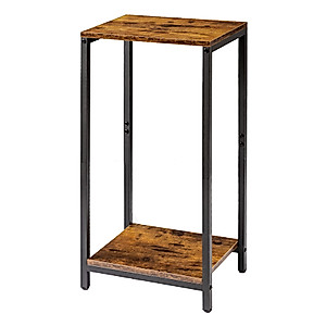 Tall End Table High Skinny Tall Side Table Tall Bedside Table Slim Thin Tall Nightstand Narrow Side Table Small Entryway Table for Small Spaces Small Table Stand Console Entry Way Home Bedroom Hall