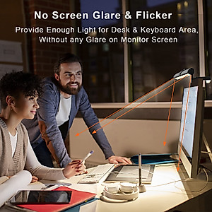 Computer Monitor Light, Screen Light Bar e-Reading LED Task Lamp with No Glare on Screen, USB Powered Monitor Lamps for Office/Home/Gaming/Desk