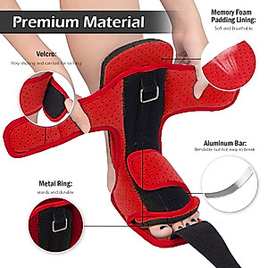 WXY Plantar Fasciitis Night Splint: 2023 Upgraded Plantar Fasciitis Brace - Dorsal Night Splint for Plantar Fasciitis Women Men - Plantar Fasciitis Relief Achilles Tendonitis Foot Drop Heel Pain Red 2