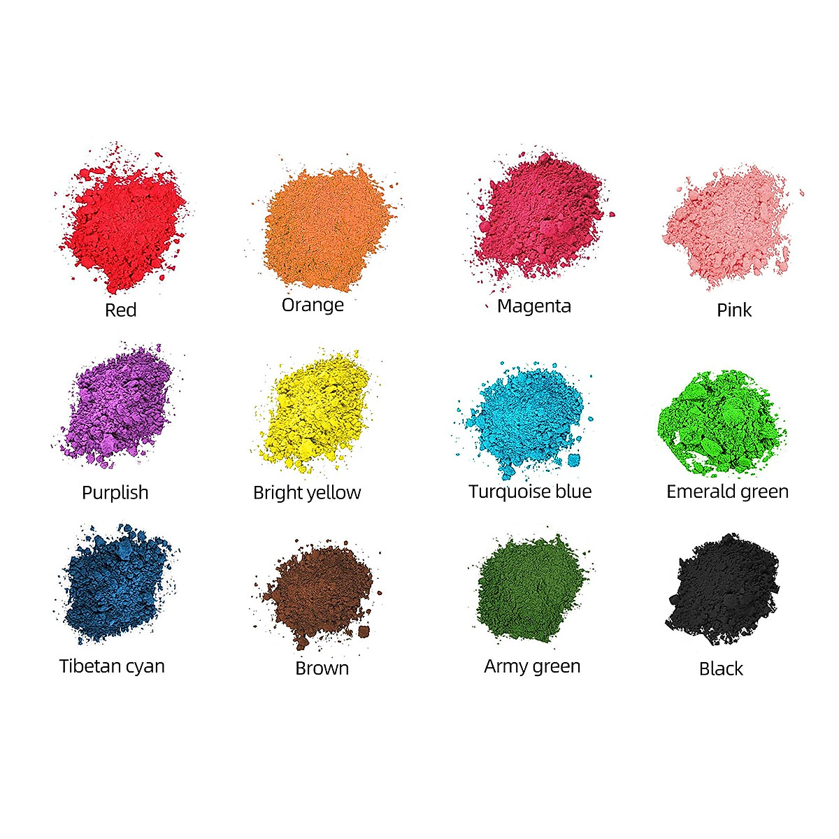Tie Dye Powder, 12 Colors Dye Packets, Color Powder Packets Bright Fabric Dye, Tie Dye Party Supplies Suitable for Children and Adults（12Pack,10G Per Pack）