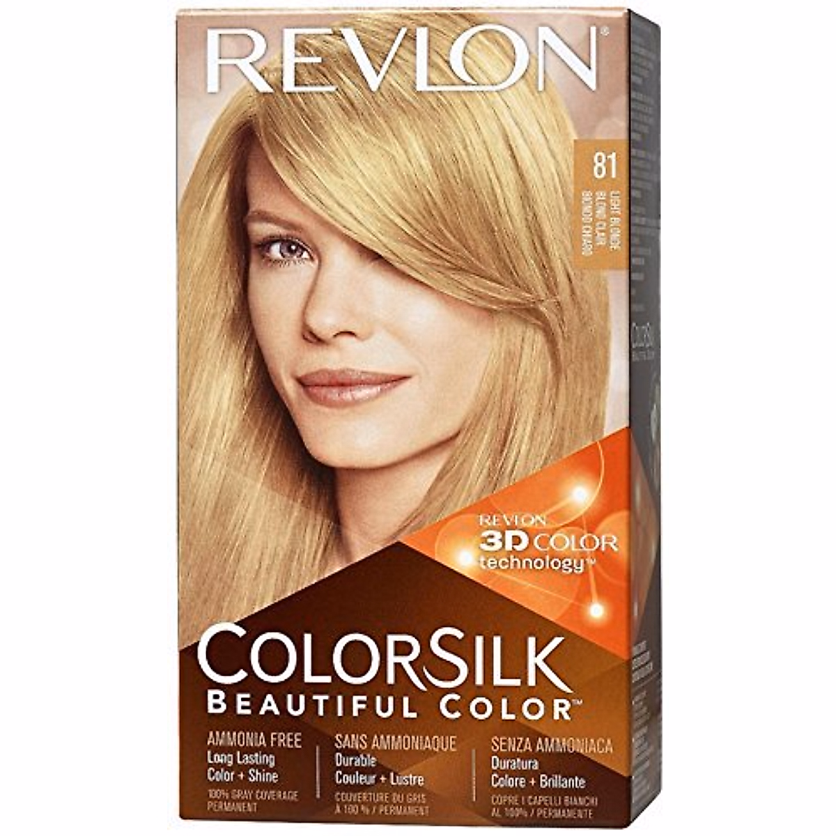 Revlon ColorSilk Beautiful Color, 81 Light Blonde1 kit (Pack of 4)