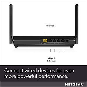 NETGEAR 4-Stream Wifi 6 Router (RAX15) - AX1800 Wireless Speed (Up to 1.8Gbps) | Up to 1500 sq ft Coverage & 20+ Devices | Ideal for iPhone 11, Samsung Galaxy S20