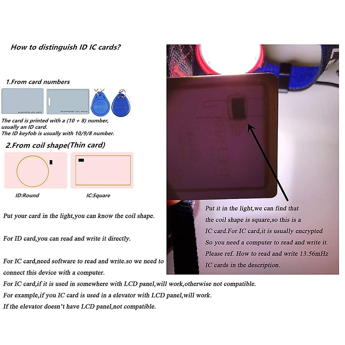 JYT-TOOLS RFID NFC Copier Reader Writer Cloner English 10 Frequency Programmer for ID IC Card/keyfob and 13.56mhz UID Key Access Control System
