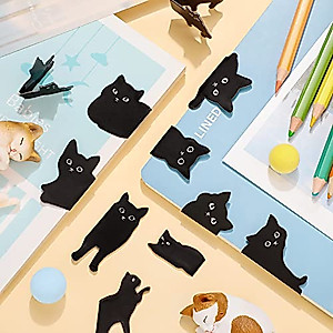 30 Pieces Magnetic Bookmarks for Book Lovers, Cat Cute Bookmarks, Kawaii Bookmark Cat Book Mark Magnetic Book Page Clips for Kids Students Teachers School Home Office, 7.9 x 3.9 Inch,15 Styles