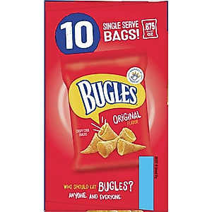 Bugles Crispy Corn Snacks, Original Flavor, Snack Bag, 8.75 oz