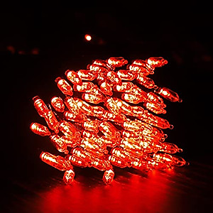 Vicila 200 LED Red Christmas String Lights, Mini String Lights Outdoor 8 Modes Connectable Fairy Lights for Garden, Patio, Trunk, Holiday, Xmas Tree, Halloween Decorative